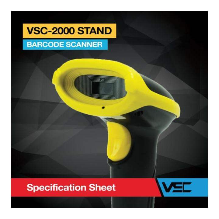 BARCODE SCANNER AUTO SENSE / STAND 2D VSC 2000 - USB (QR Code-Efaktur ...