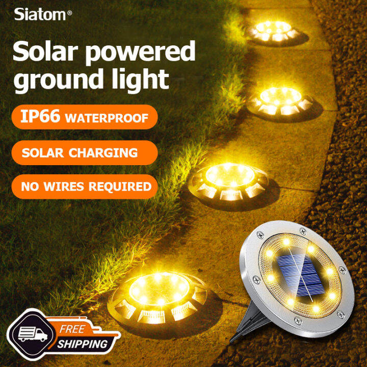 Solar Power Buried lights ESME 8 LED Outdoor Solar Garden Ground Light ...