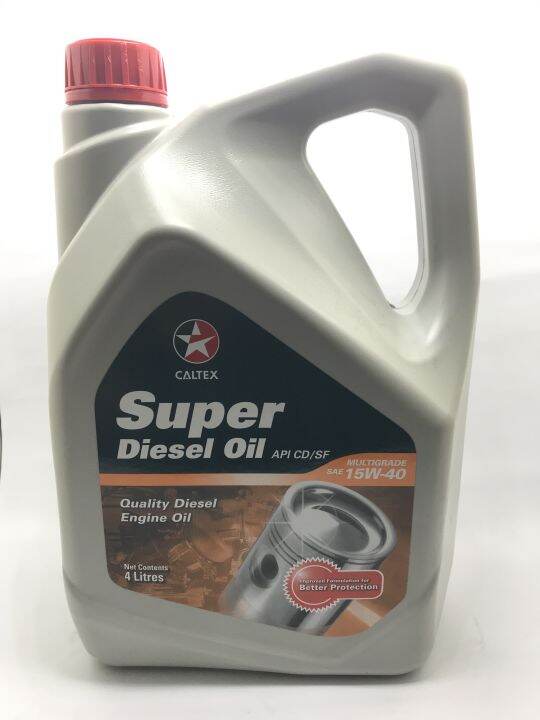 Caltex Super Diesel Oil SAE 15W-40 4 Liters | Lazada PH