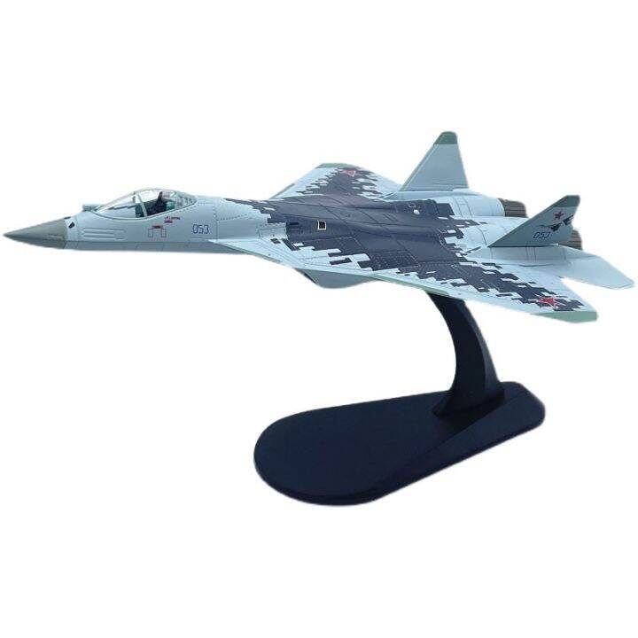 Diecast 1/100 Scale รัสเซีย Su-57 Su57 Fighter วัสดุโมเดลของเล่นจำลอง ...