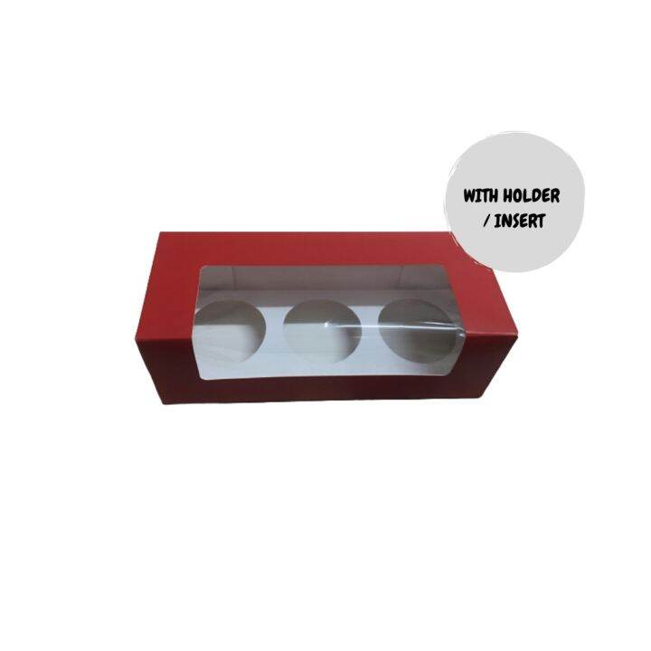 RM Boxes 3.5 x 9 x 3 3oz Cupcake 3s Pre-Formed Display Box (With Holder ...