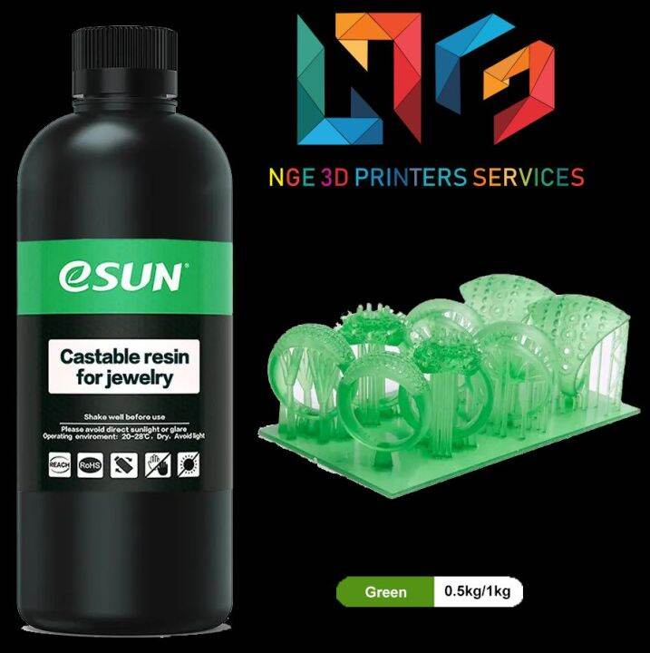 Nhựa resin đúc nữ trang ESUN Castable resin for Jewelry màu Green 1kg ...