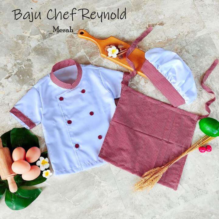 Baju Koki Chef Reynold Baju Kostum Karnaval Anak dan Bayi Newborn Baju ...
