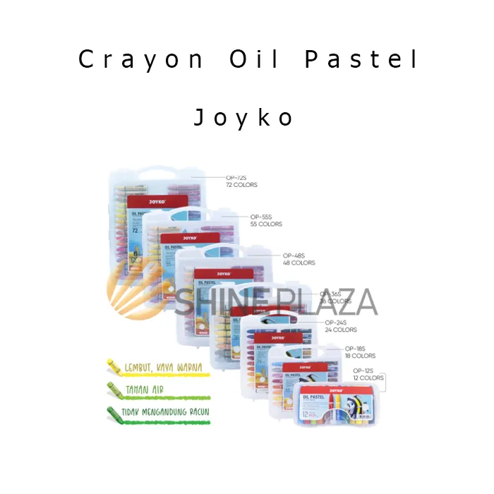 Crayon Joyko TiTi 12 18 24 36 48 55 72 Warna - Krayon Oil Pastel Color ...