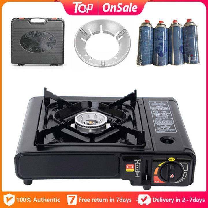Portable Butane Gas Stove Outdoor Camping Stove Safe Electric Light ...
