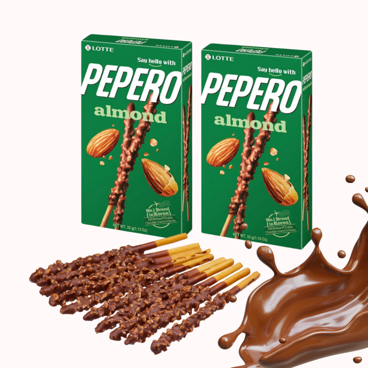Pepero Almond Chocolate Coated Stick 350grams | Lazada PH