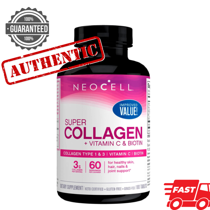NeoCell Super Collagen Peptides + Vitamin C & Biotin 180tabs | Lazada PH