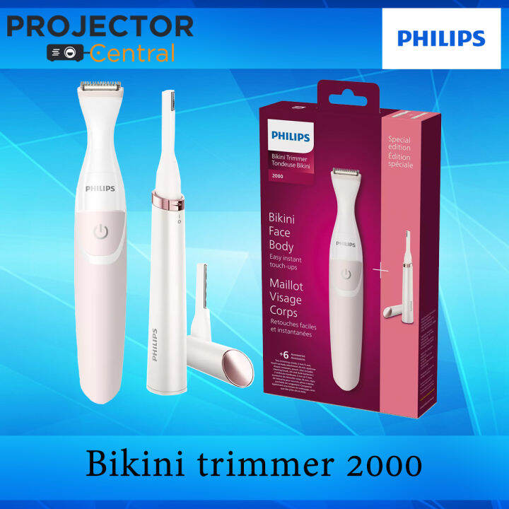 Philips Womens Battery Bikini Trimmer + Precision Bundle, Pink #BRT387 ...