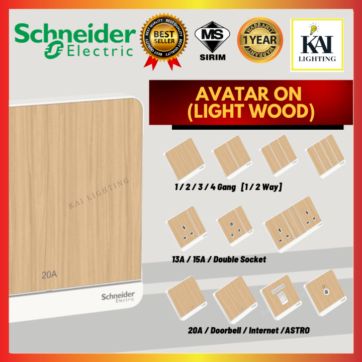 Schneider Electric Avatar On Full Series Switches With Fluorescent ...