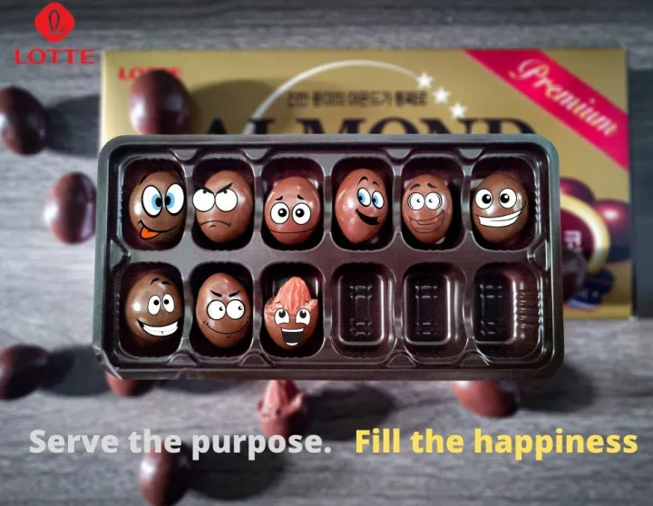 LOTTE AUTHENTIC ALMOND CHOCO BALL PREMIUM (chocoball) Korean Snack VB ...