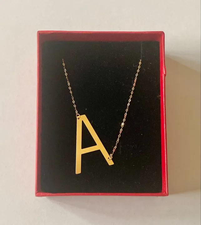 Pawnable 18K Gold Letter Chain Necklace | Lazada PH