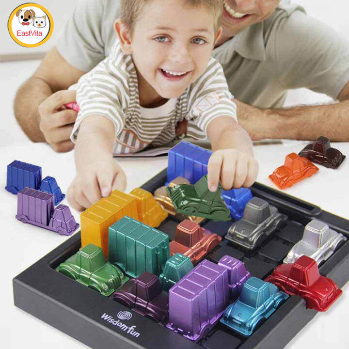 Rush Hour Traffic Jam Logic Game Children Car Set Logical Thinking ...