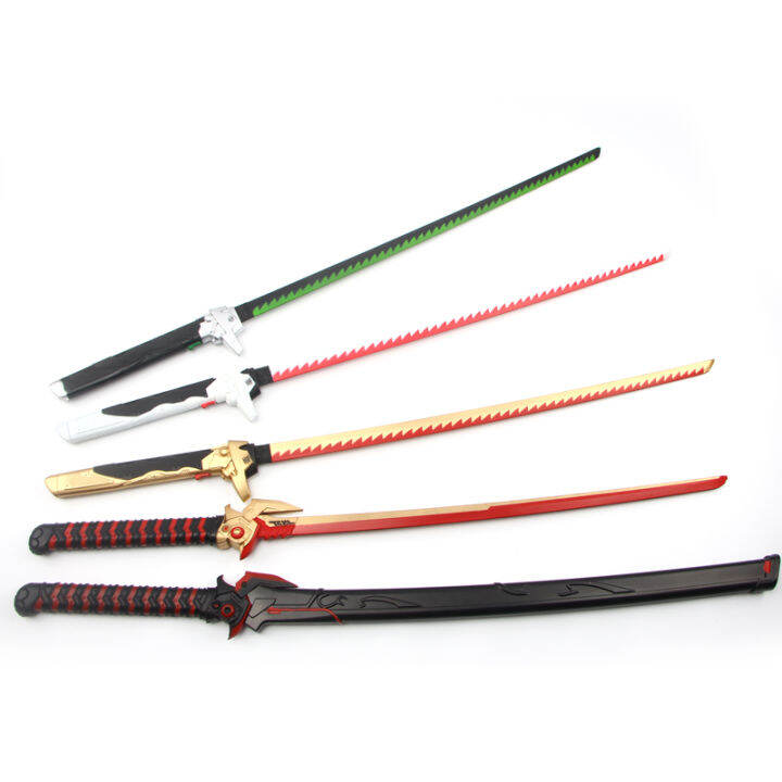 Watch the new Genji evil ghost sword prop toy PU rubber dragon blade ...