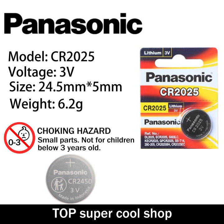Panasonic CR2025 ECR2025 2025 Lithium Coin Cell Button Battery 3V | Lazada PH