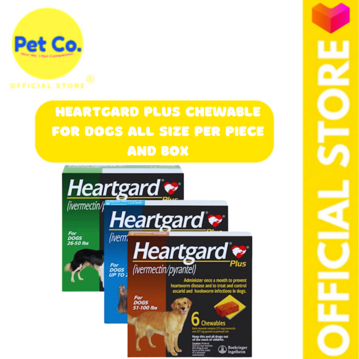 HEARTGARD PLUS CHEWABLE FOR DOG ALL SIZE SET 0F 5 | Lazada PH