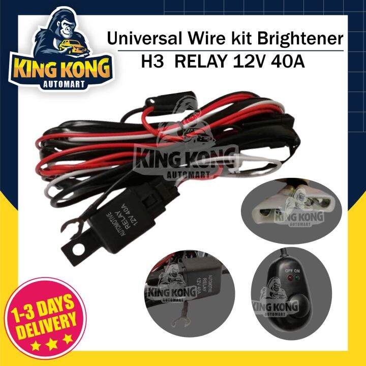 H3 H4 H8 H11 Headlight Headlamp Light Bulb Relay Wiring Harness Socket ...