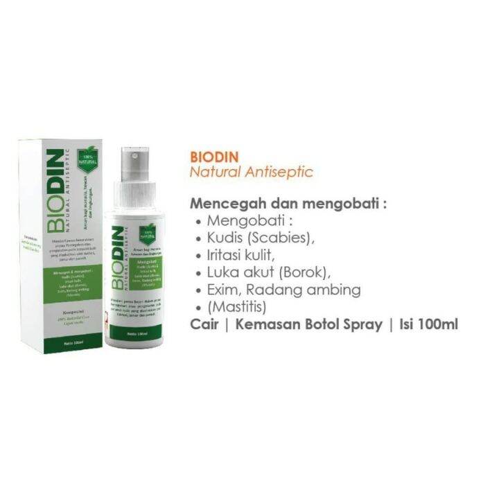 BIODIN Spray / Obat Scabies Demodex Luka Borok Jamur Kucing Anjing ...