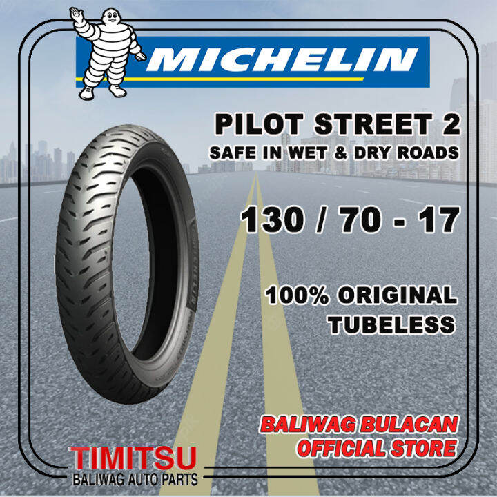 130/70-17 / 130/70 R17 TUBELESS PILOT STREET 2 MICHELIN | Lazada PH