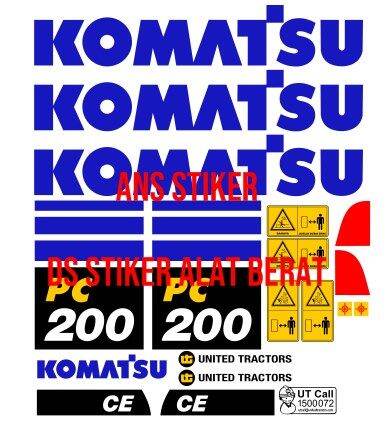 Sticker Excavator Komatsu PC 200-10 M0 CE Stiker Alat Berat | Lazada ...