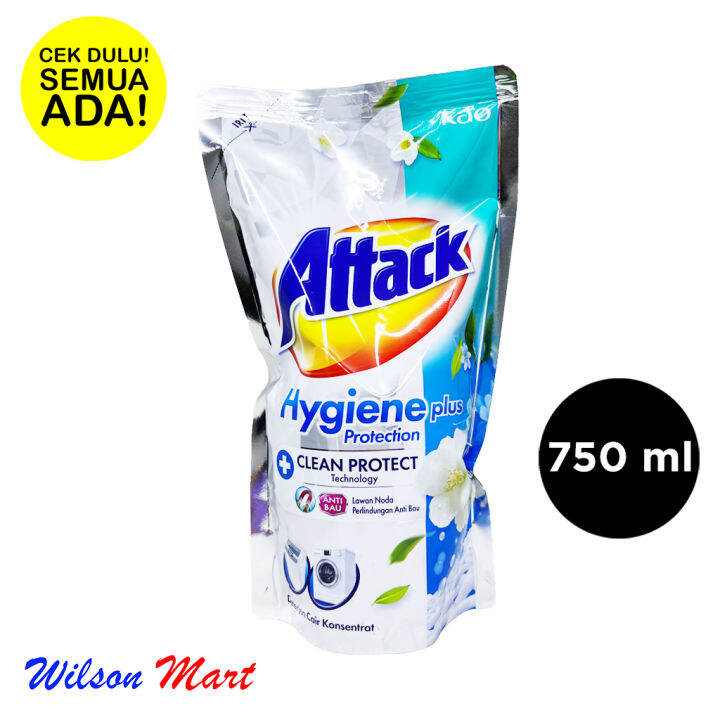 ATTACK DETERJEN DETERGENT CAIR HYGIENE PROTECTION MATIC 750 ML REFILL ...