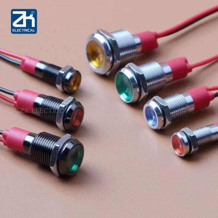 6mm Metal LED warning indicator light, IP67 waterproof signal light ...