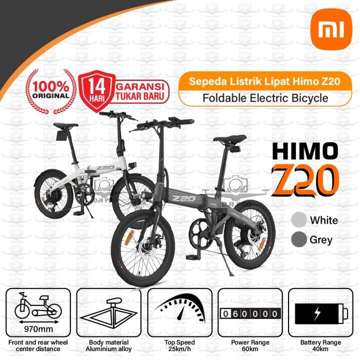 Mi Himo Z20 Sepeda Lipat Listrik Foldable Electric Smart Bicycle | Lazada Indonesia