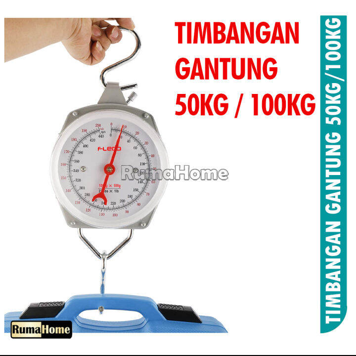 Timbangan Gantung besi 50KG & 100KG Hanging Scale Timbangan Jarum ...