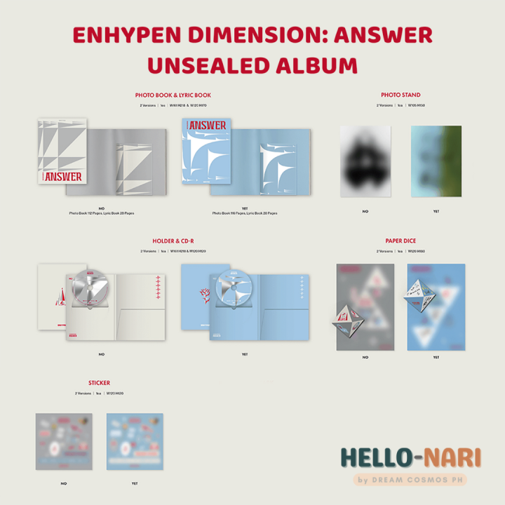 ENHYPEN Dimension: Answer - Unsealed Album | Lazada PH