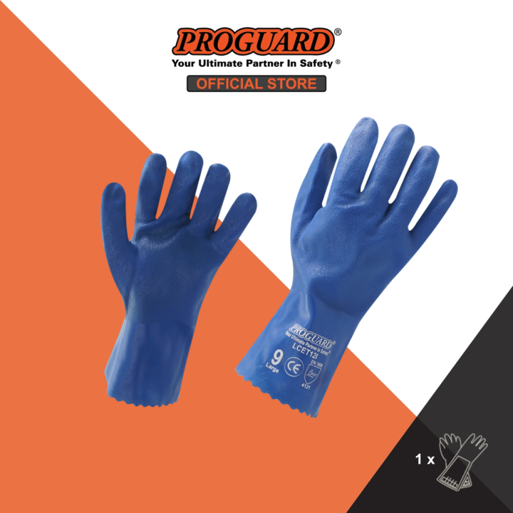 Proguard PVC Coated Glove PVC Glove Oil Resistance Glove Liquid ...
