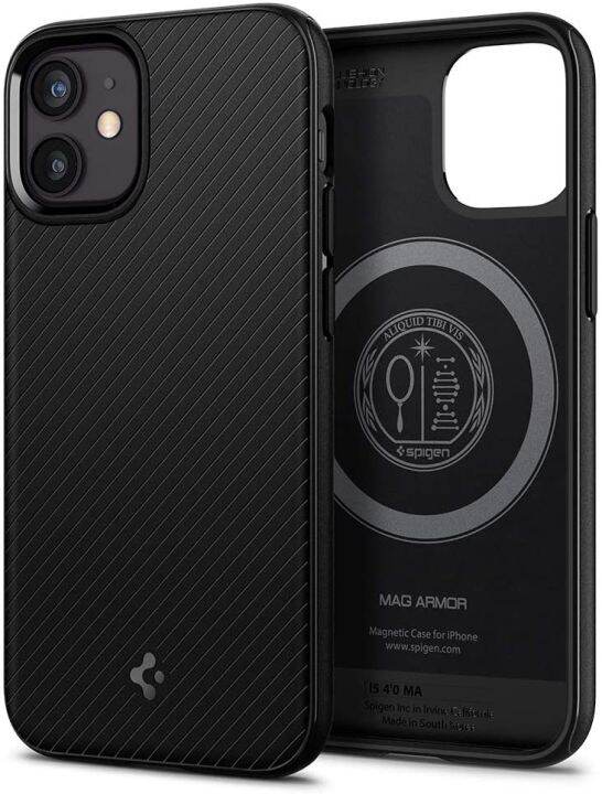 Spigen iPhone 12 Mini Case Mag Armor Matte Black | Lazada PH
