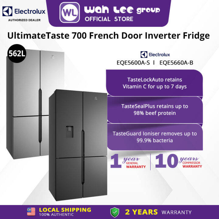 Electrolux 562L UltimateTaste 700 French Door Refrigerator EQE5660A-B ...
