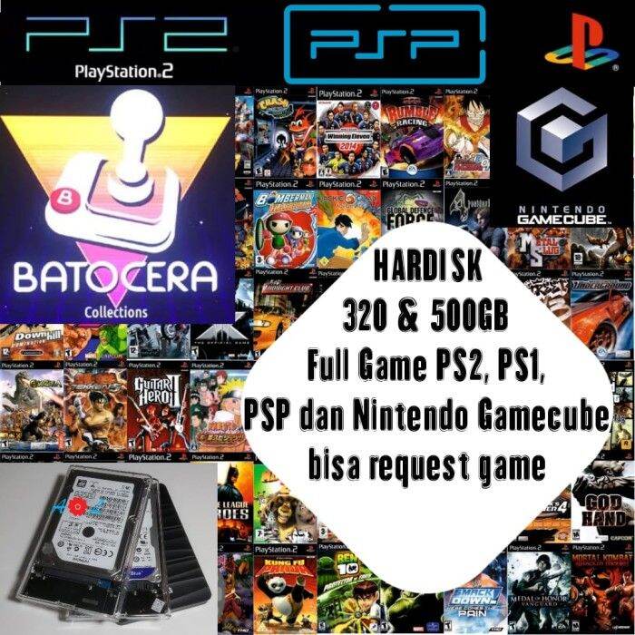 HARDISK External Full Game PS2 untuk Laptop/ PC Batocera - PS2 saja ...