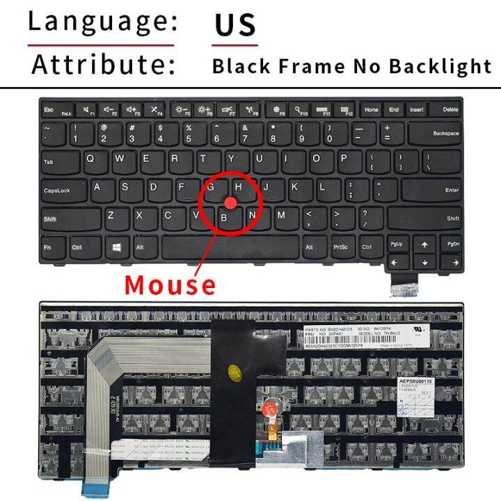 US Laptop Keyboard For Lenovo Thinkpad T470 T480 T460S T470S New S2 ...
