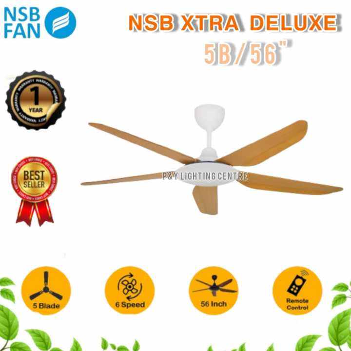 NSB XTRA/XTRA DELUXE REMOTE CEILING FAN 56INCH 3 YEARS WARRANTY | Lazada