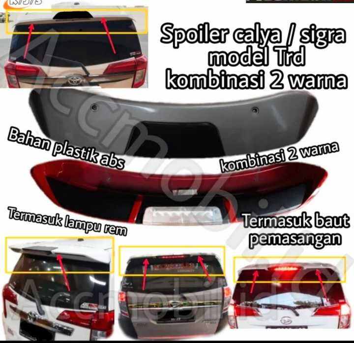 Spoiler CALYA / SIGRA Model TRD Kombinasi 2 Warna | Lazada Indonesia
