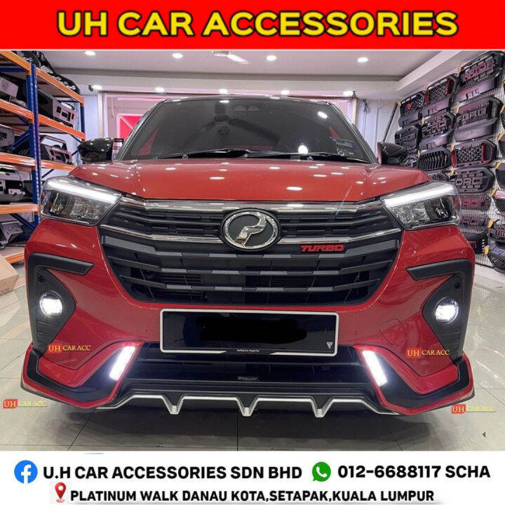 PERODUA ATIVA 2021 OEM GEAR UP BODYKIT SKIRTING WITH PAINT & DRL LED ...
