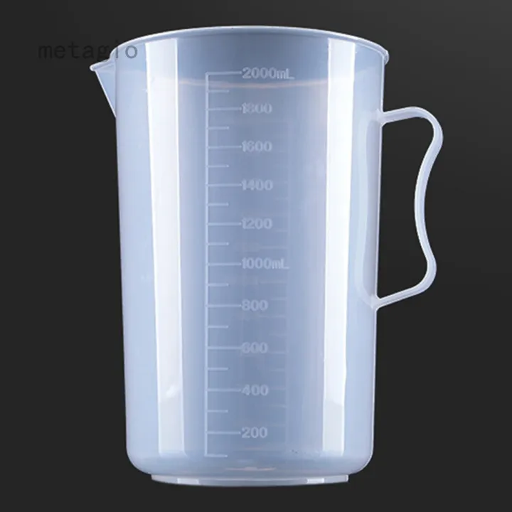 Metagio 250/500/2000ml Thickened Plastic Measuring Cylinder Graduated ...