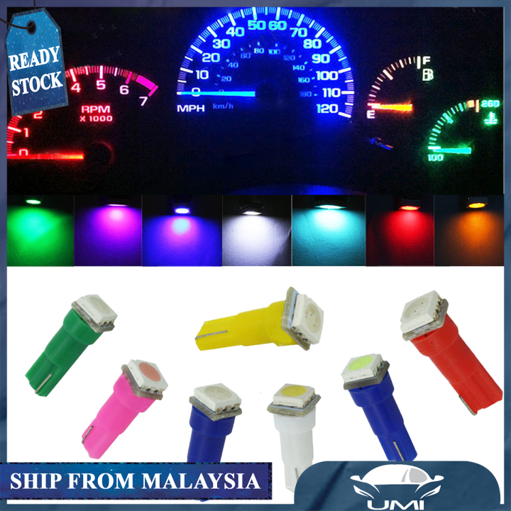 1 Pc T5 Meter Bulb 5050 LED Lights Wedge Instrument Dashboard Interior ...