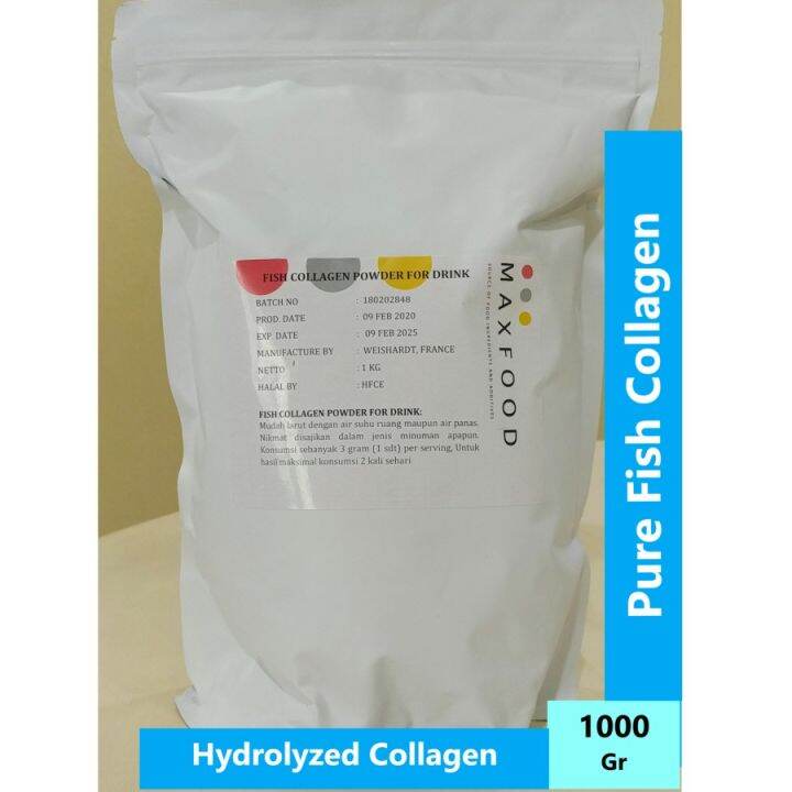 1Kg Bubuk Kolagen Ikan Murni / Pure Hydrolyzed Fish Collagen Peptides / Pure Marine Collagen ...