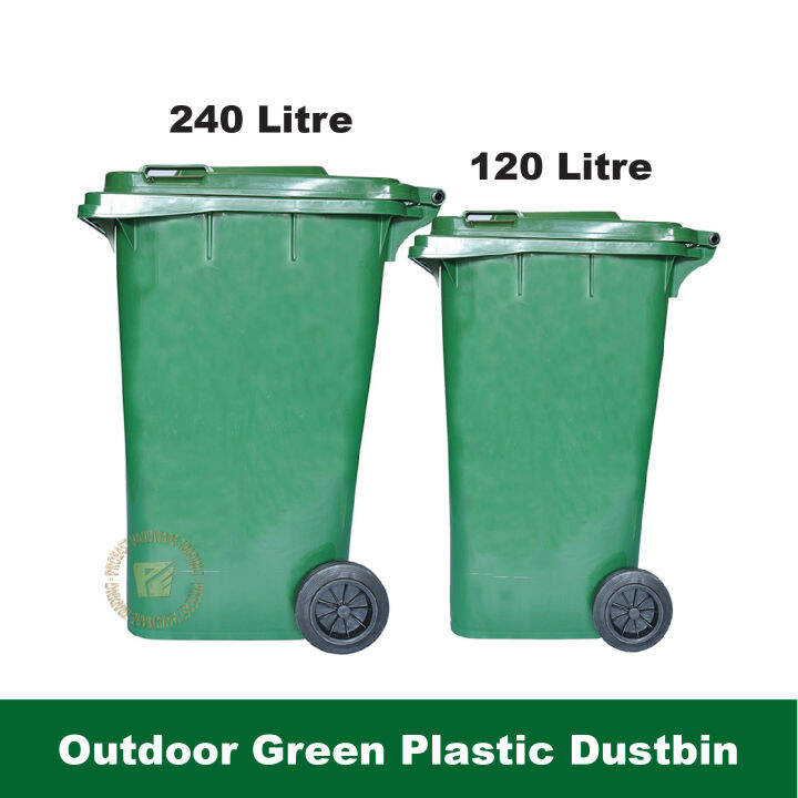 Green Plastic Dustbin 120L / 240L | Lazada