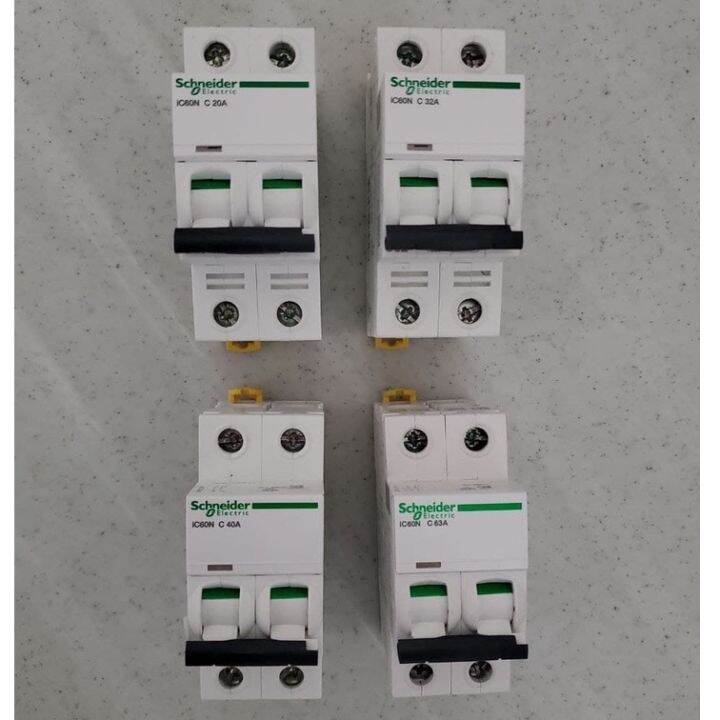 SCHNEIDER ACTI-9 MINIATURE CIRCUIT BREAKER IC60N 16-63 AMPERE 2 POLE C-CURVE | Lazada PH