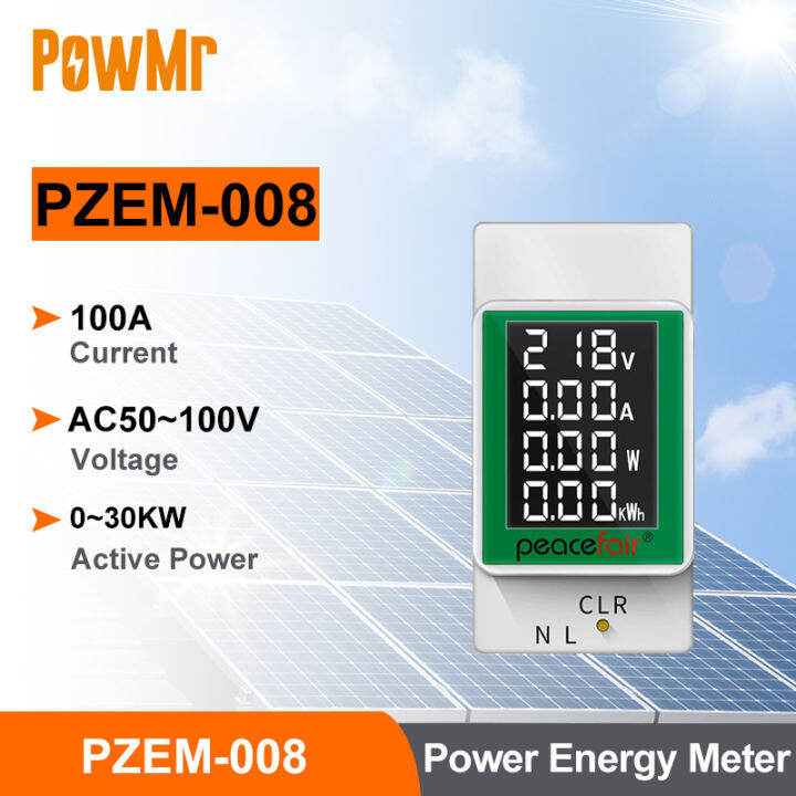 PZEM-008 1PC Din Rail Power Energy Meter Electronic Kwh Meter Wattmeter ...