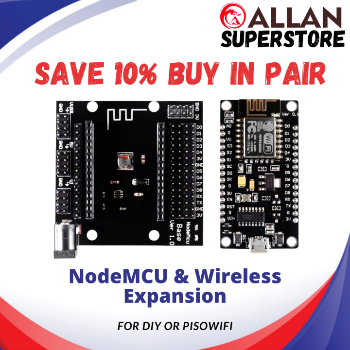 Allan Wireless module NodeMcu v3 CH340 Lua WIFI IoT development board ESP8266 | Lazada PH