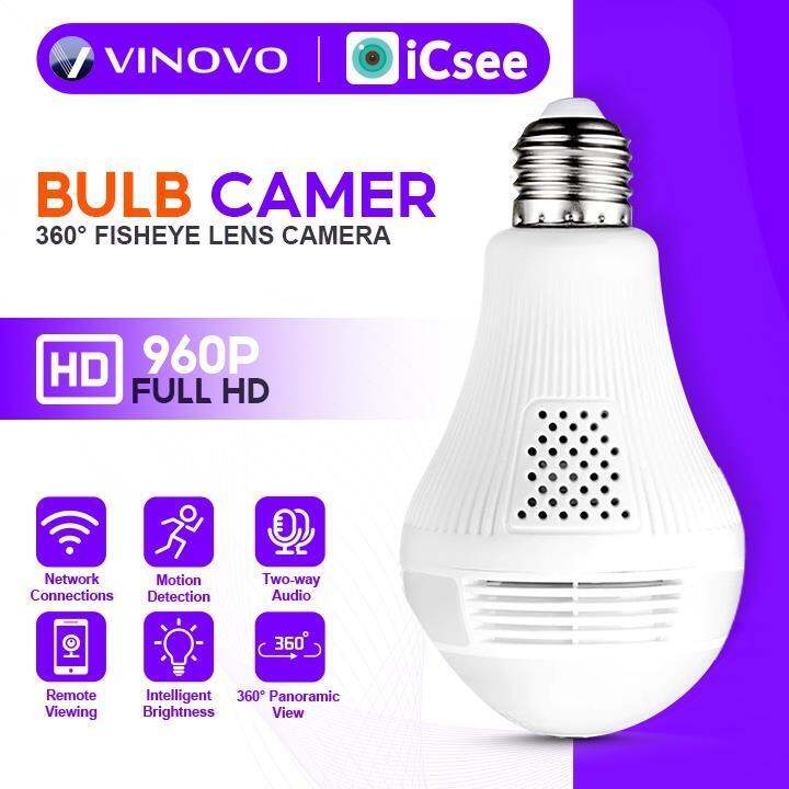 [AA TOOT]☃ VINOVO ICSEE CCTV IP Panorama Camera 360 Degree Spy Light ...