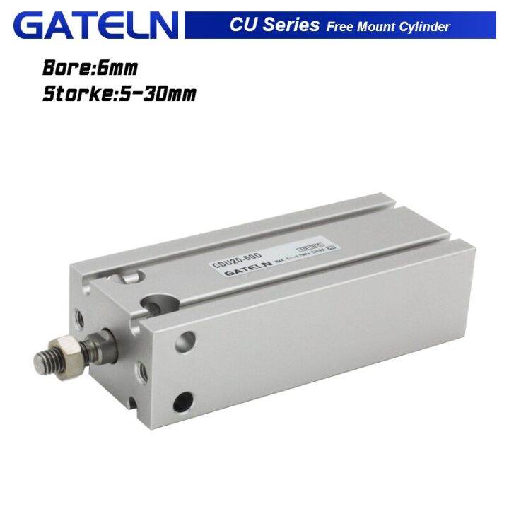 SMC TYPE CDU6 CU6 series Free Mount Cylinder Double Acting Single Rod Bore 6mm stroke 5-50mmCDU6 ...