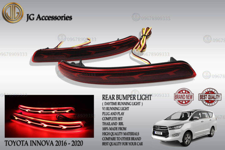 TOYOTA INNOVA 2016 2017 2018 2019 2020 REAR BUMPER LIGHT / BUMPER LIGHT ...