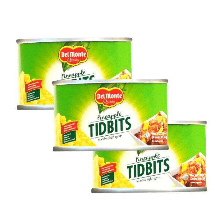 Del Monte Pineapple Tidbits 227g- Pack of 3 | Lazada PH