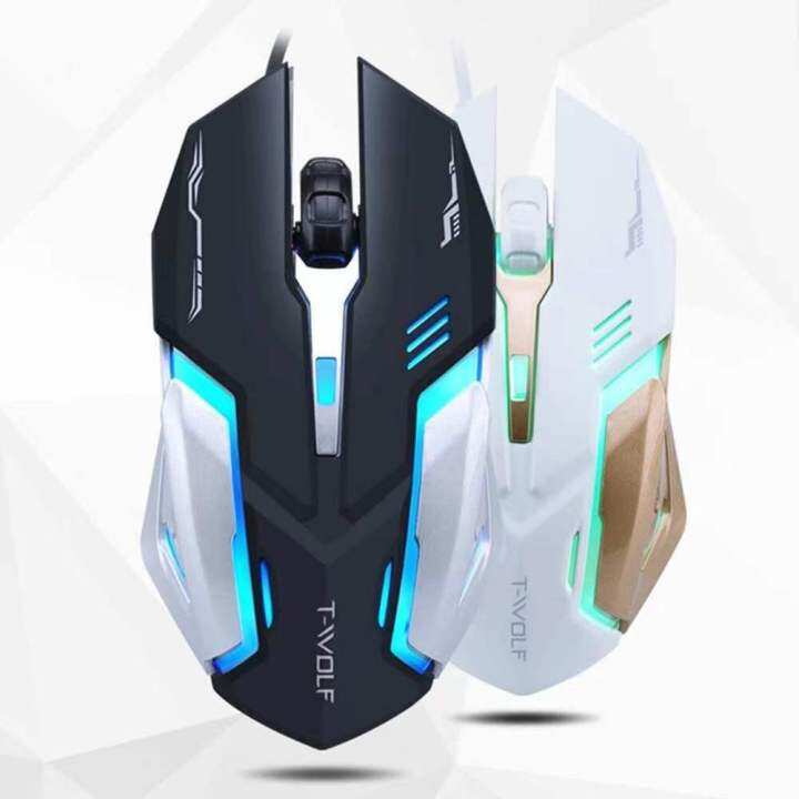 EAST GATE T-Wolf V5 Battleground Game Wired Mouse With 7 Colour Game ...