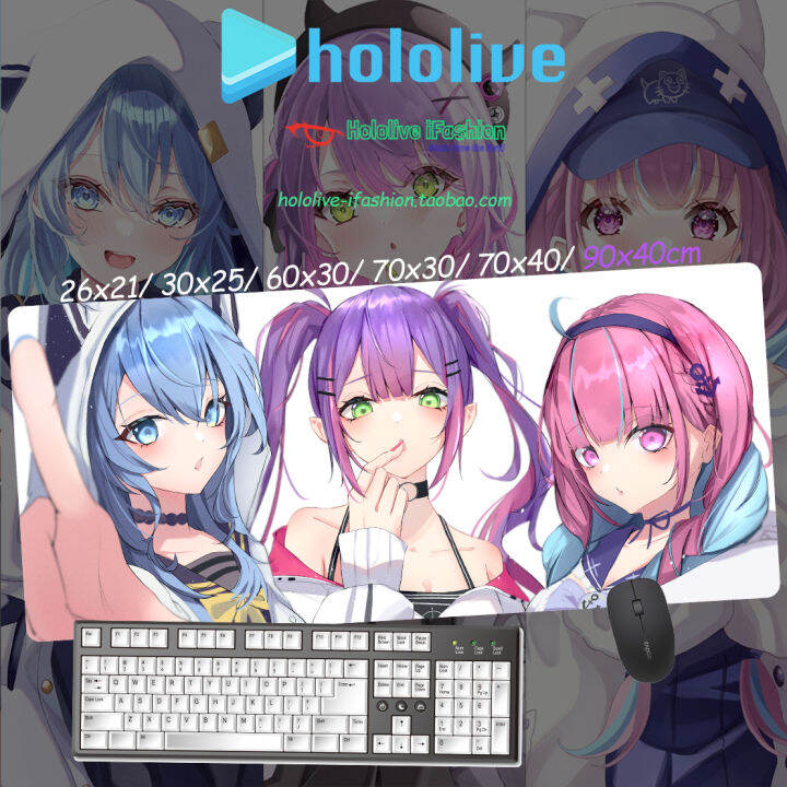 Minato Aqua Hololive Hosimati Suisei APEX Tokoyami Towa Oversized Mousepad Vtuber Mouse Pad ...