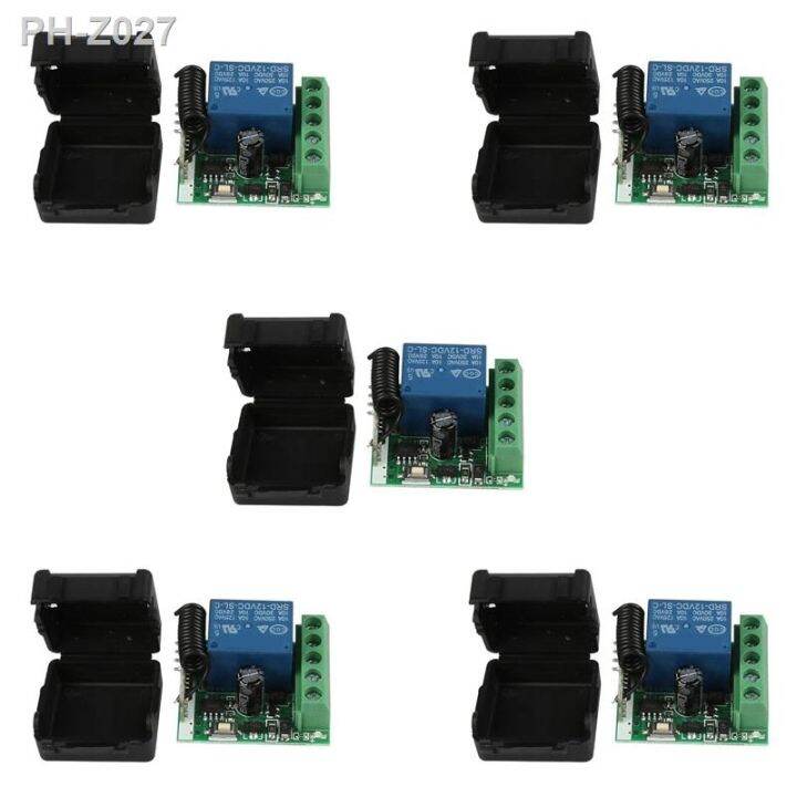 5X DC 12V 1CH 433Mhz Universal Wireless Remote Control Switch RF Relay ...